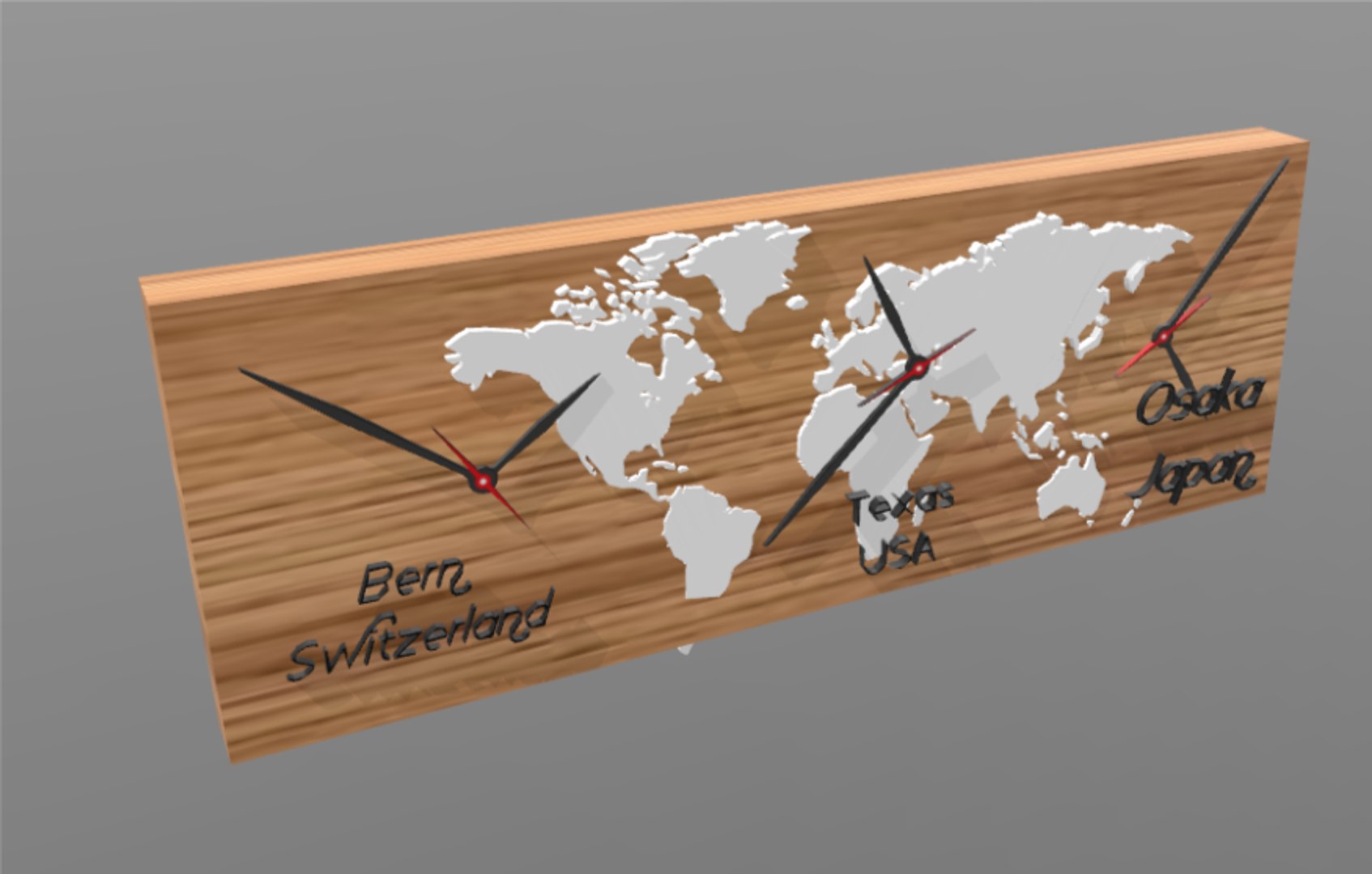 3D World Clock Model - TurboSquid 1230750