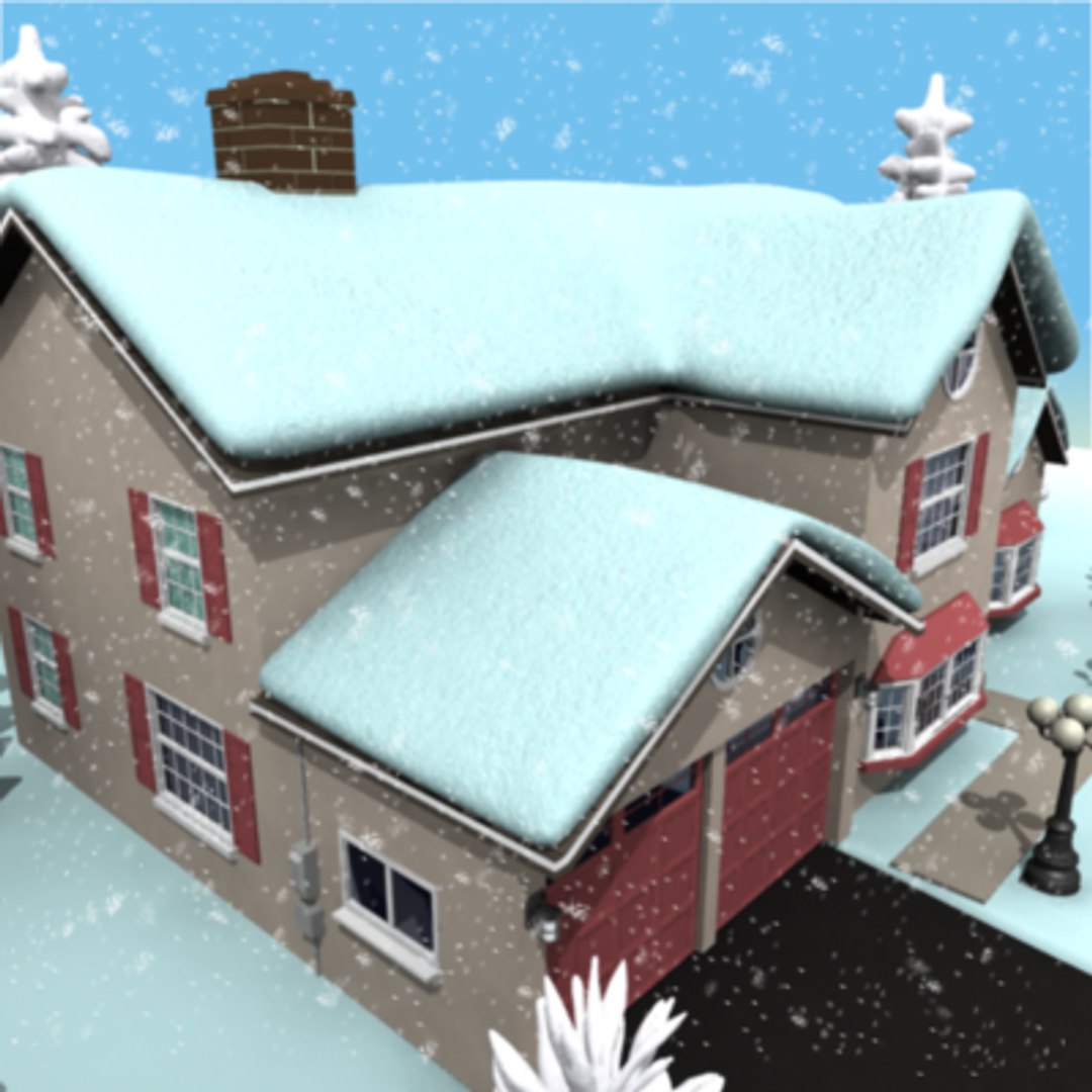 3d Model Of Home Winter