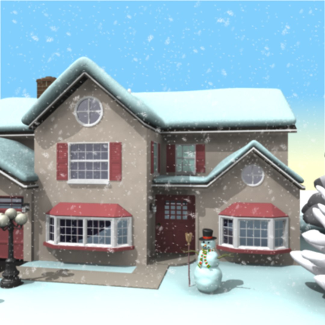 3d Model Of Home Winter