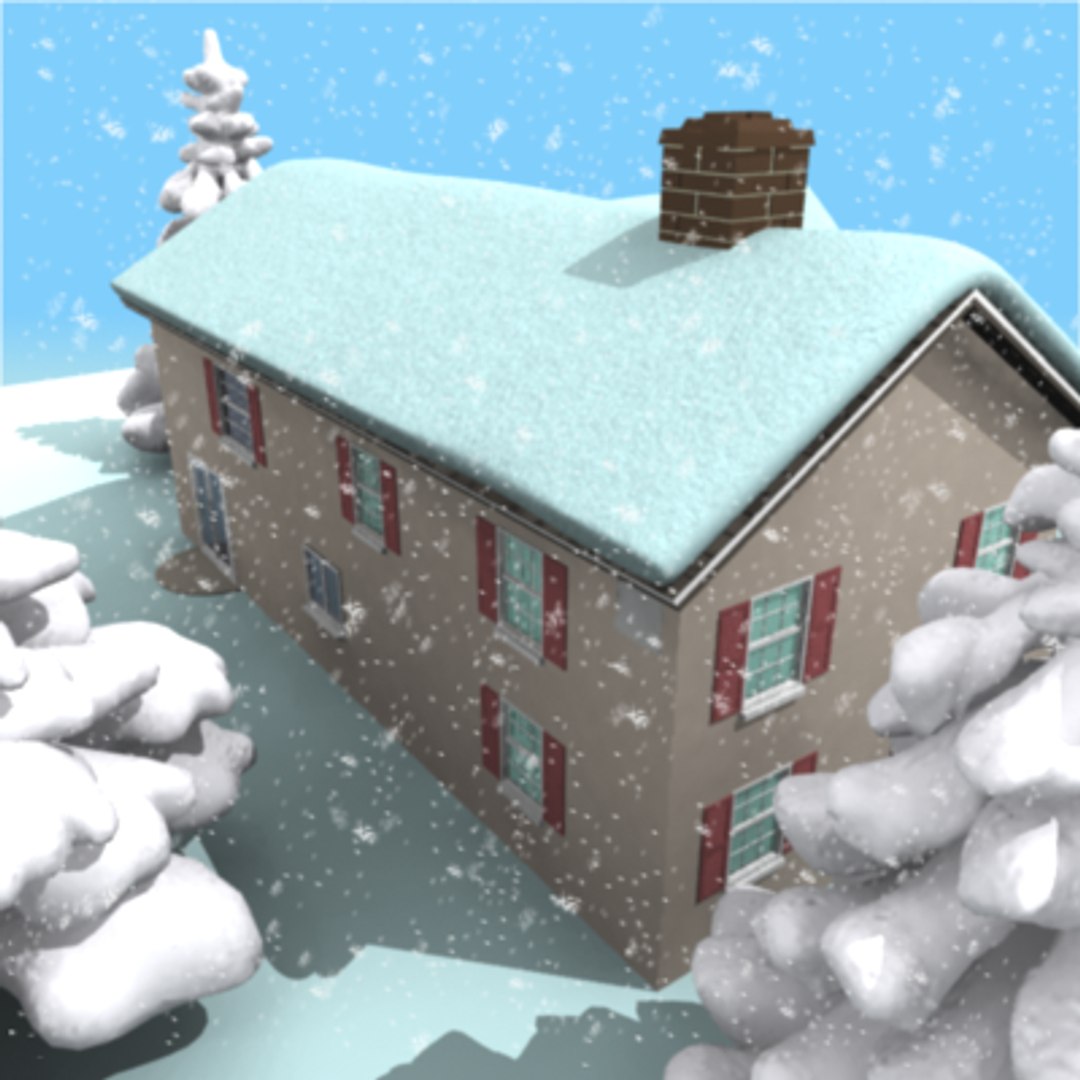3d Model Of Home Winter