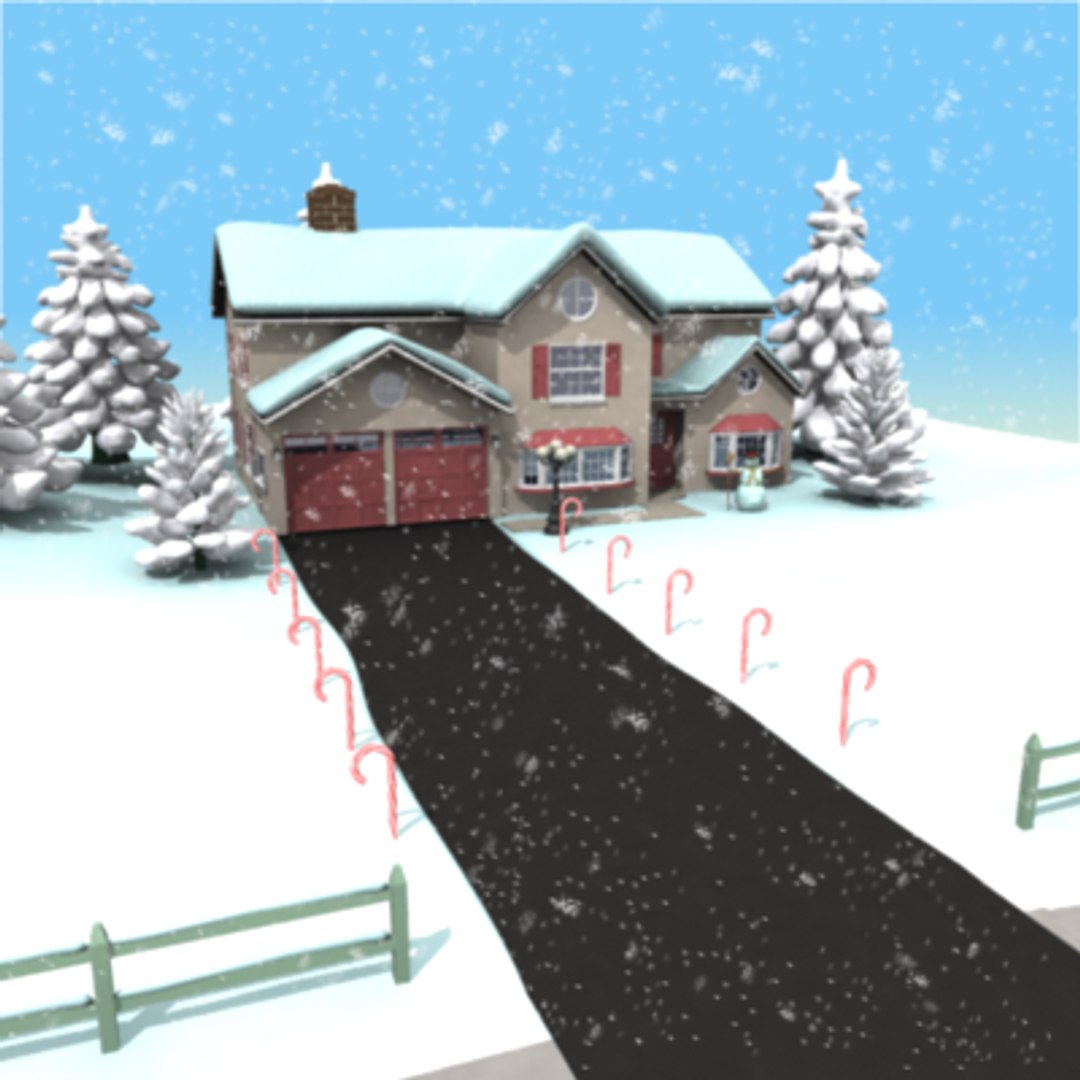 3d Model Of Home Winter