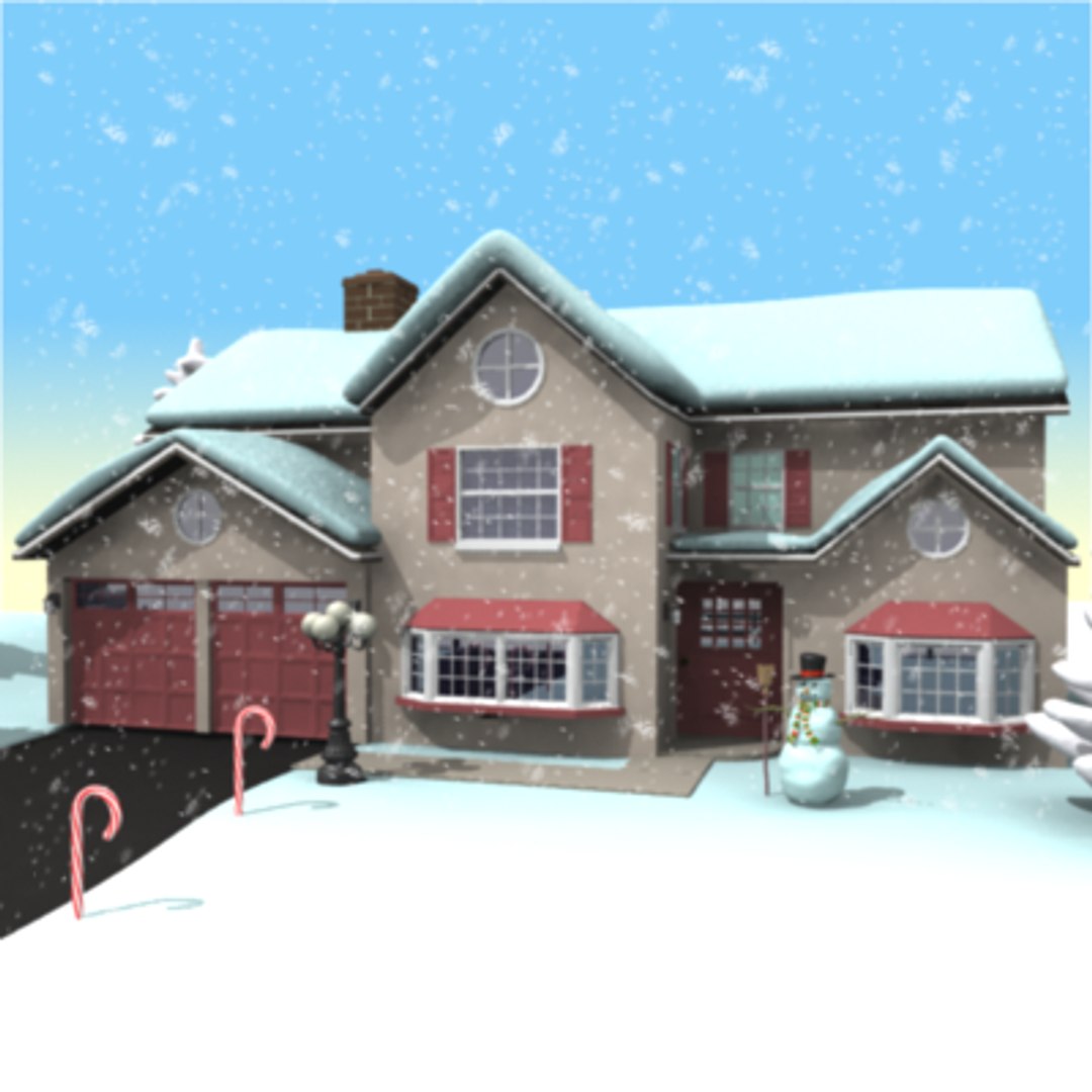 3d Model Of Home Winter