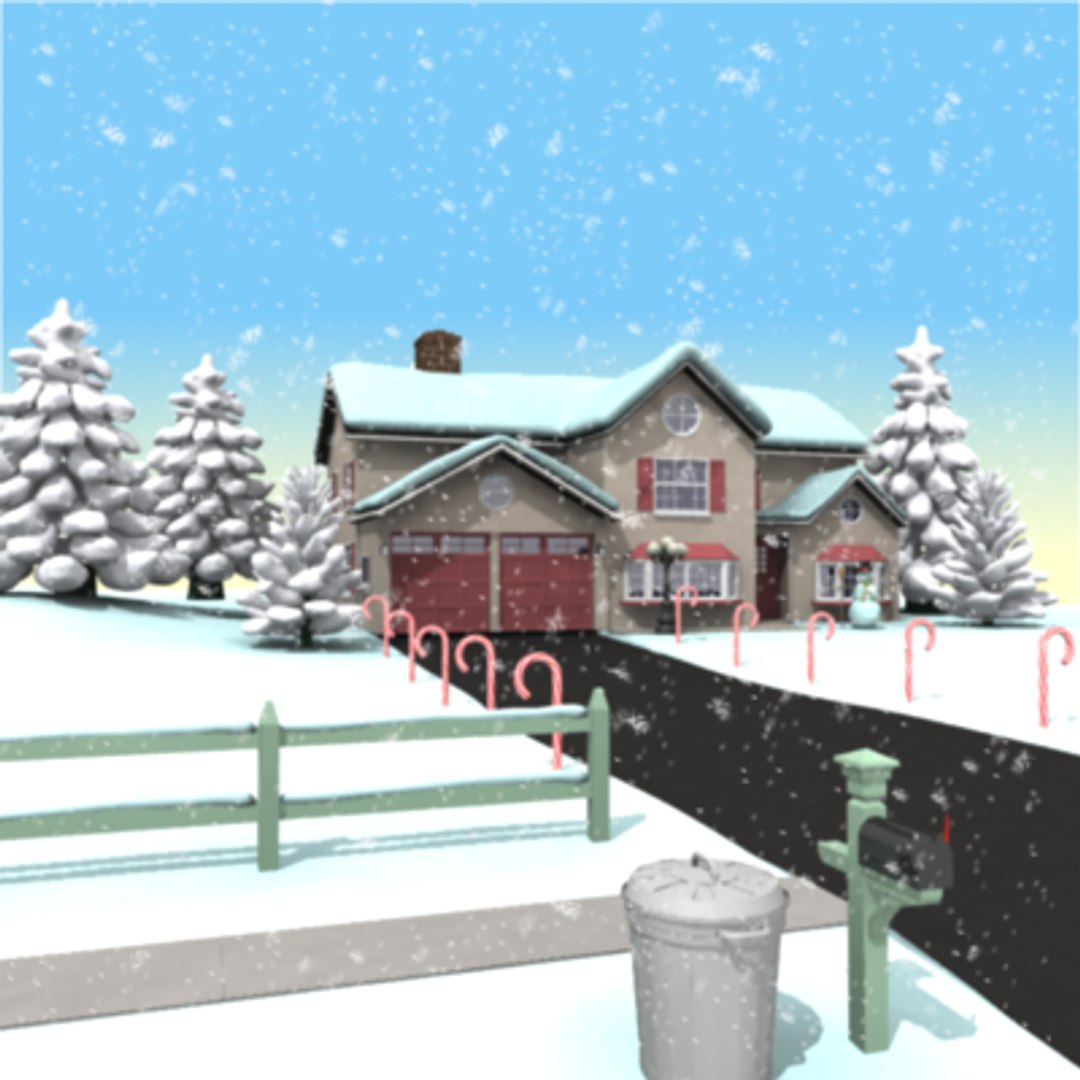 3d Model Of Home Winter
