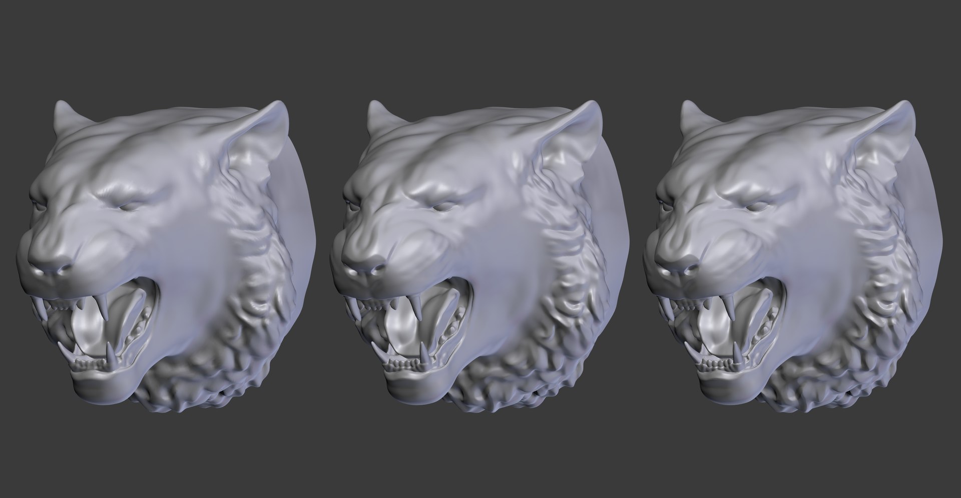 Tiger Head 3d Obj
