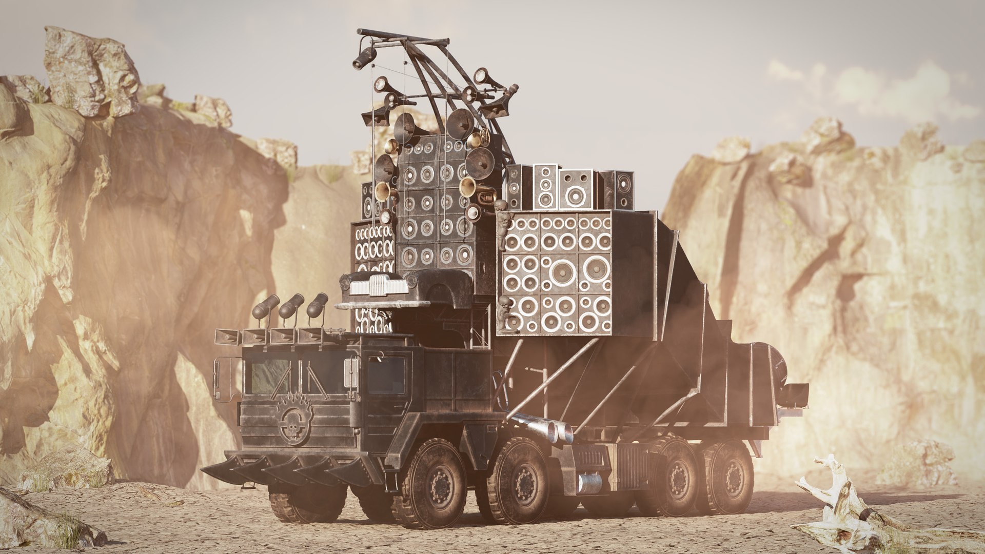 Mad Speakerswagon Truck Speakers 3D Model - TurboSquid 1190367
