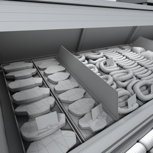 set deli cases 3d model