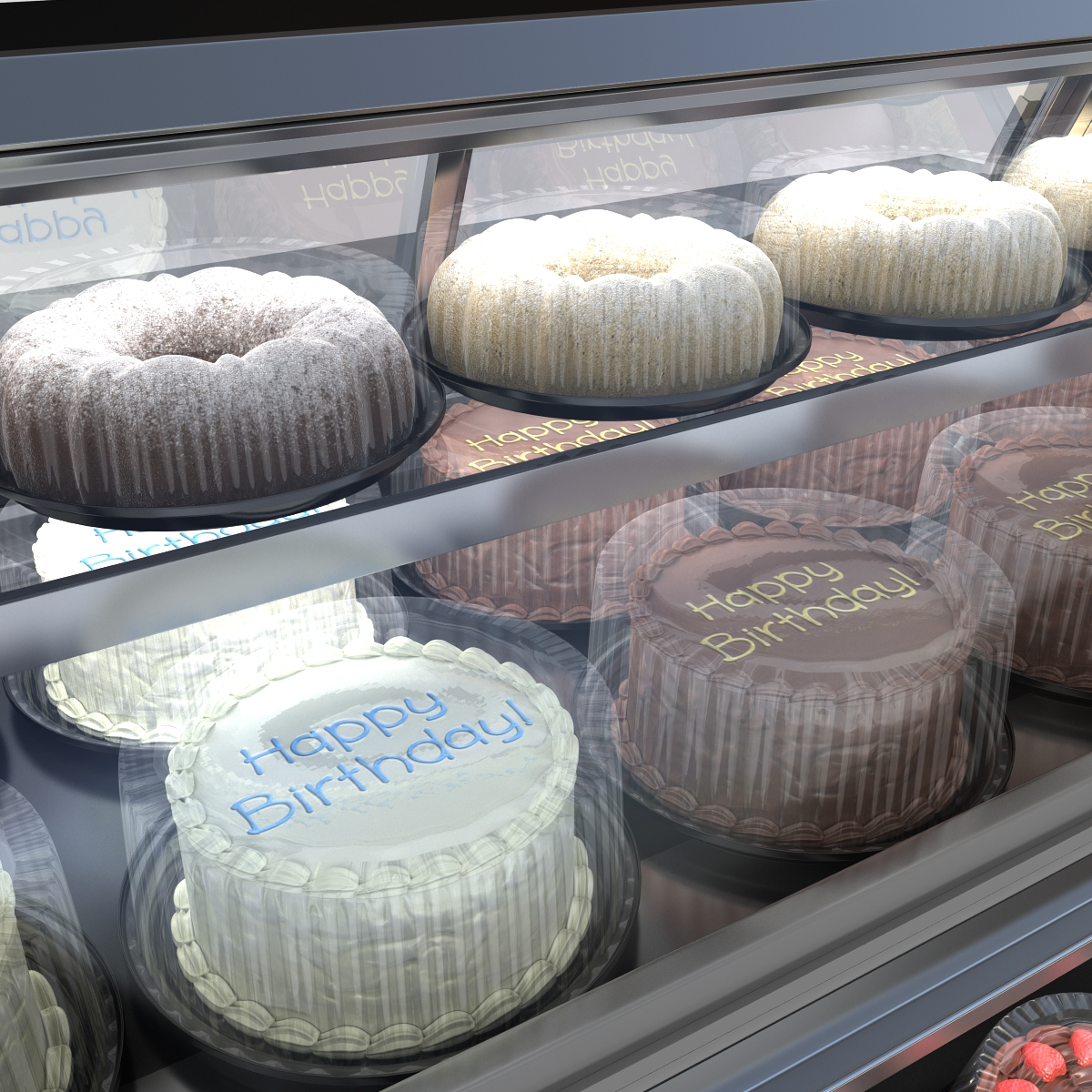 set deli cases 3d model