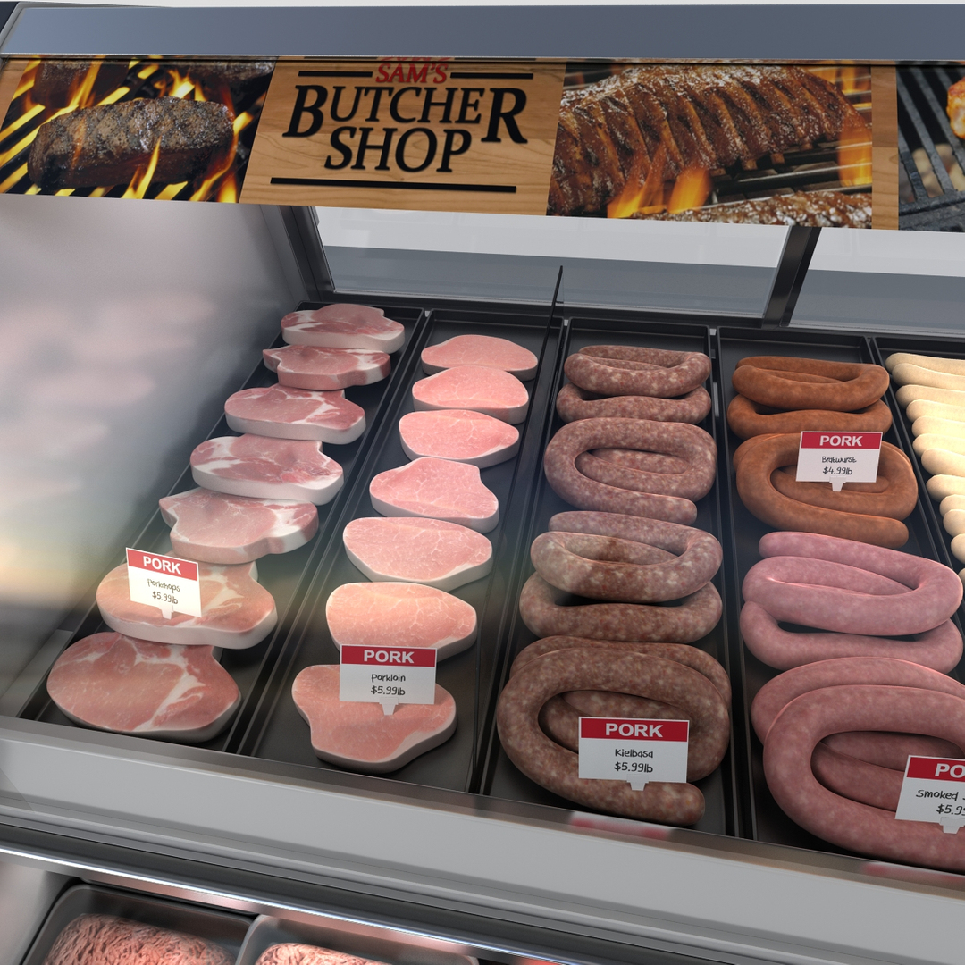 set deli cases 3d model