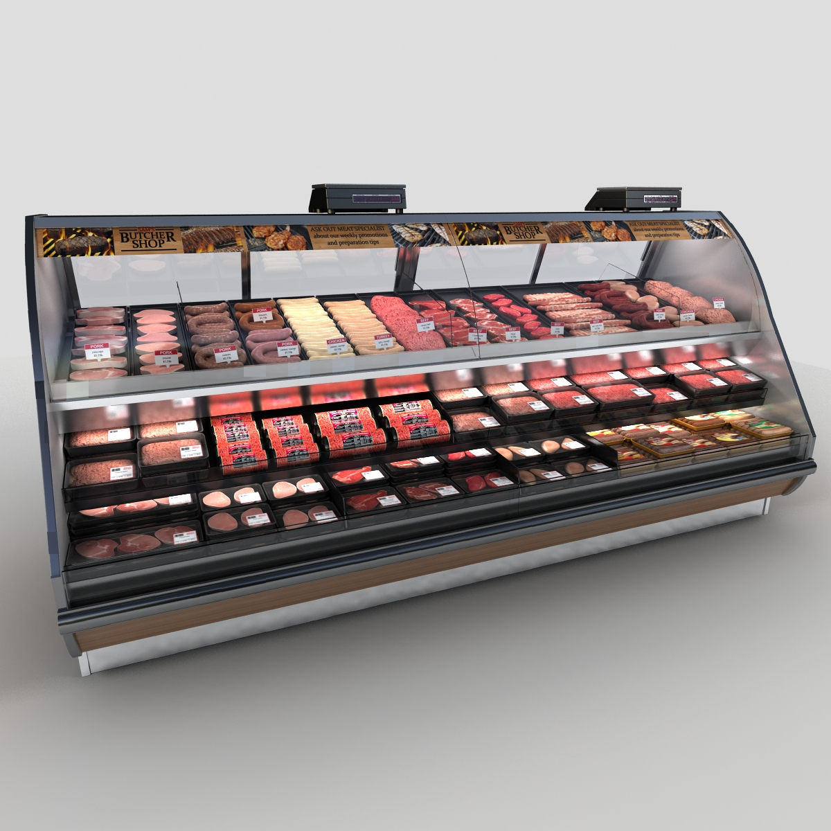 set deli cases 3d model