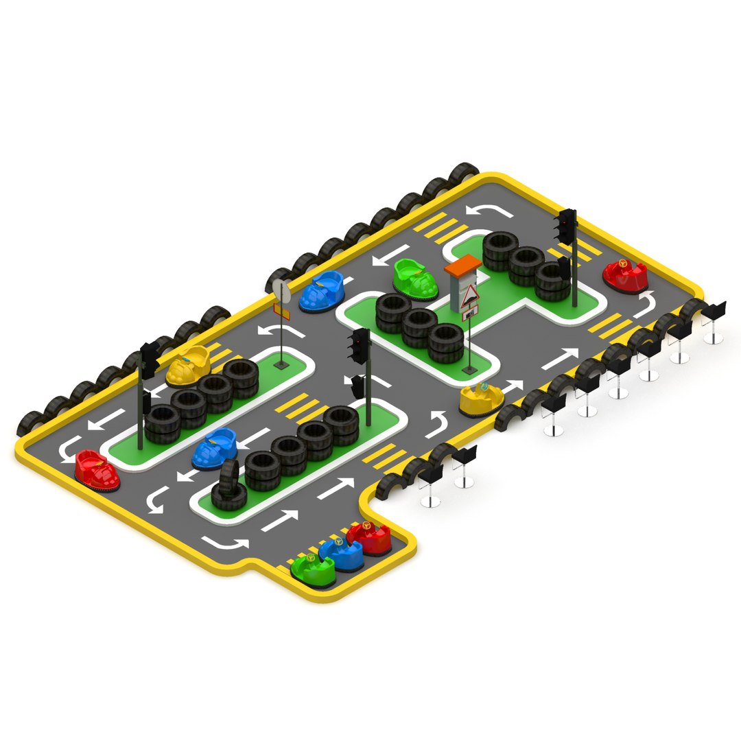 3D Kids Car Track - TurboSquid 1772709