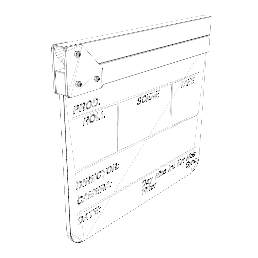 3d clapboard clapperboard
