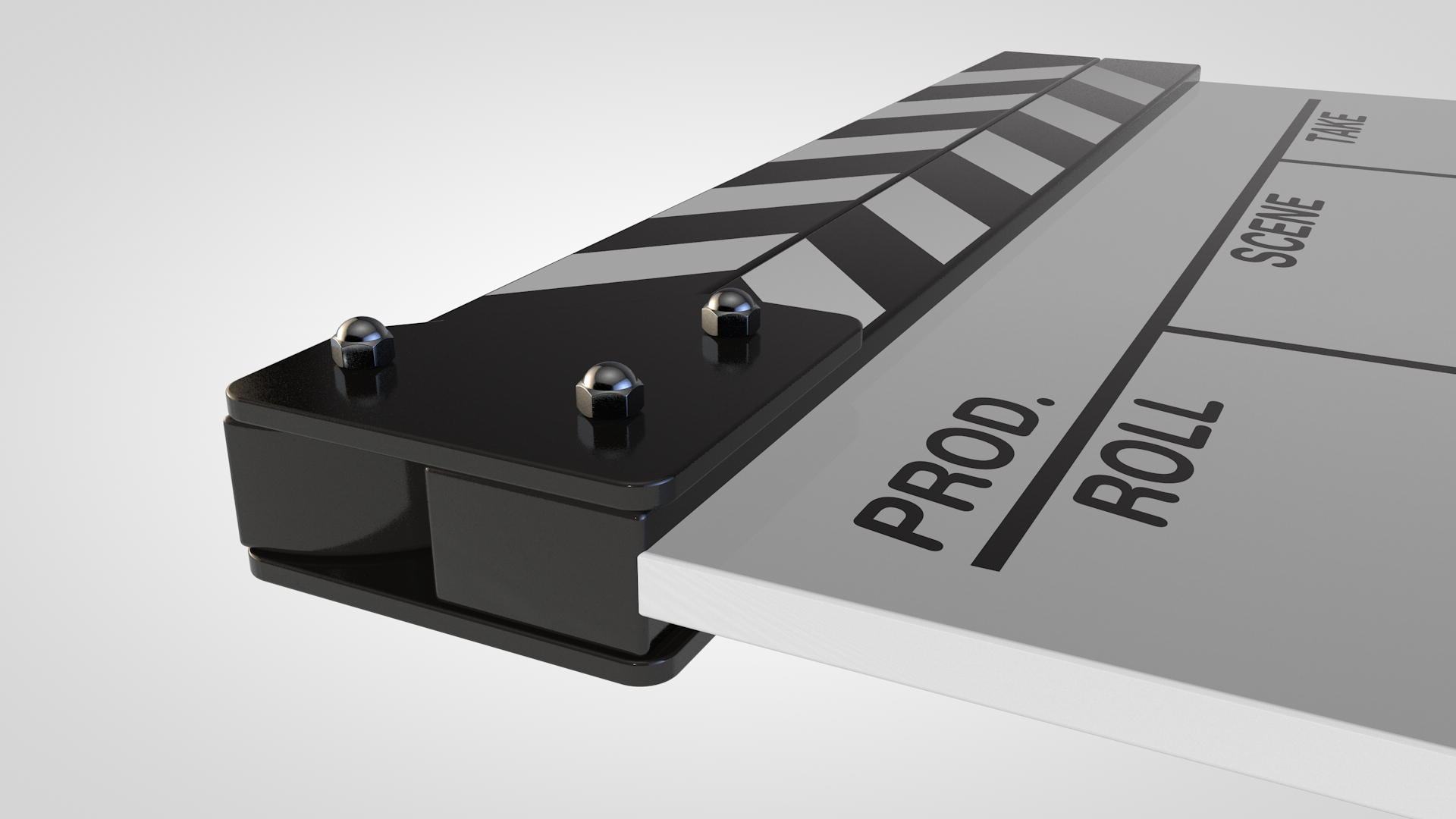 3d clapboard clapperboard