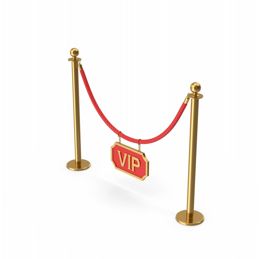VIP Access Only Rope Barrier 3D - TurboSquid 2281767