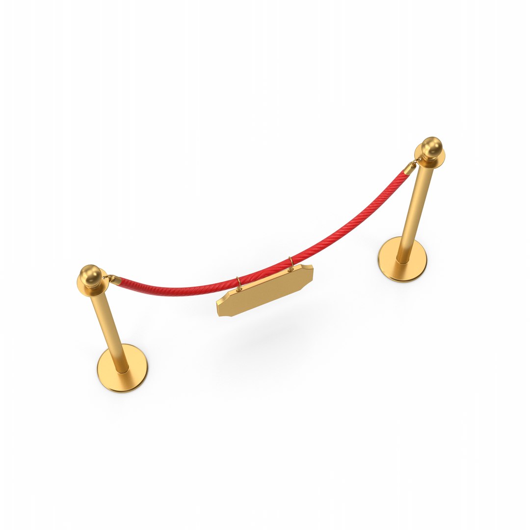 VIP Access Only Rope Barrier 3D - TurboSquid 2281767