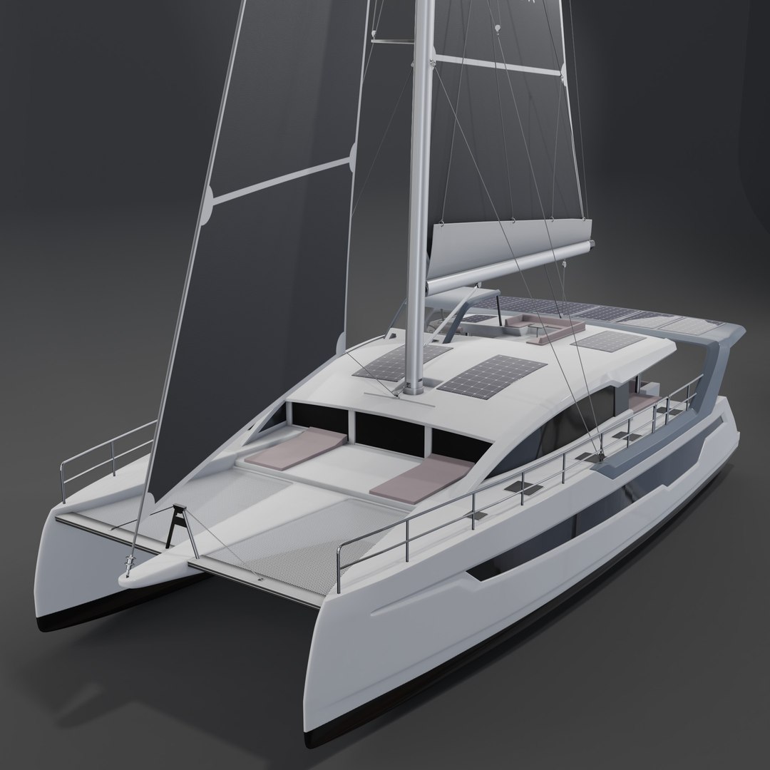 Xqisite 60 Solar Sail 3D Catamaran Model - TurboSquid 2294118