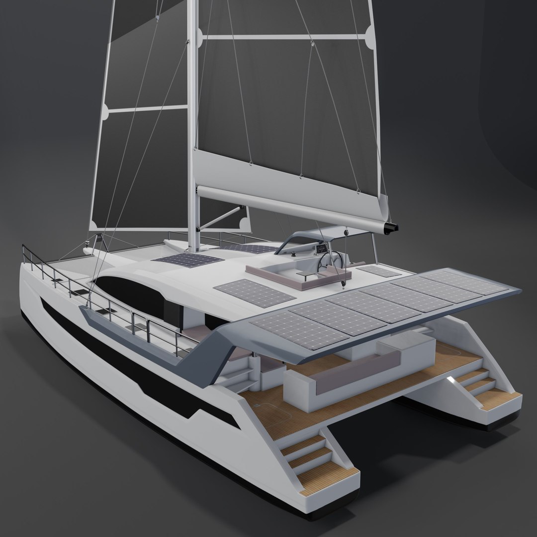 Xqisite 60 Solar Sail 3D Catamaran Model - TurboSquid 2294118