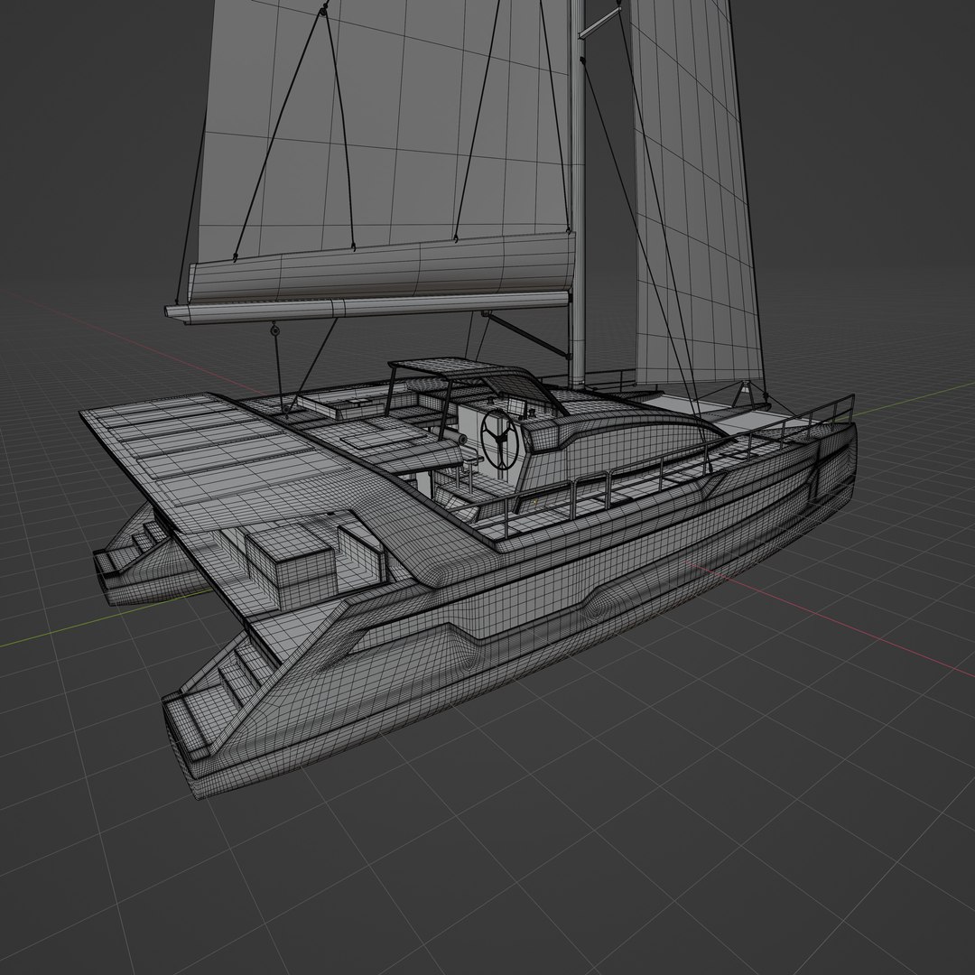 Xqisite 60 Solar Sail 3D Catamaran Model - TurboSquid 2294118