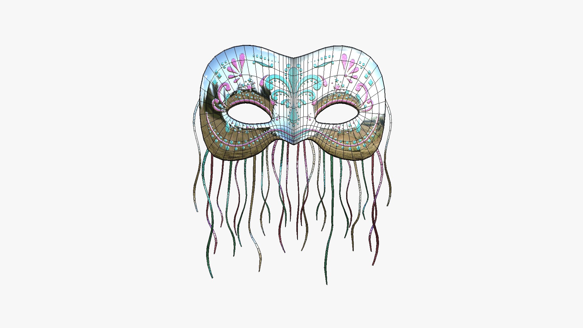 3D Carnival Mask F06 Silver - Costume Character Design - TurboSquid 2160489