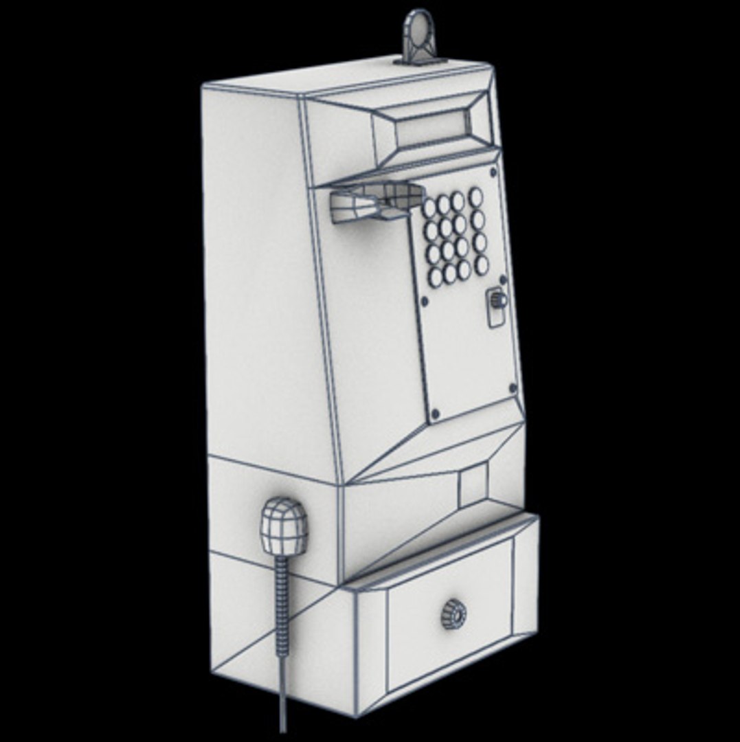 3d Payphone Pay Phone Model