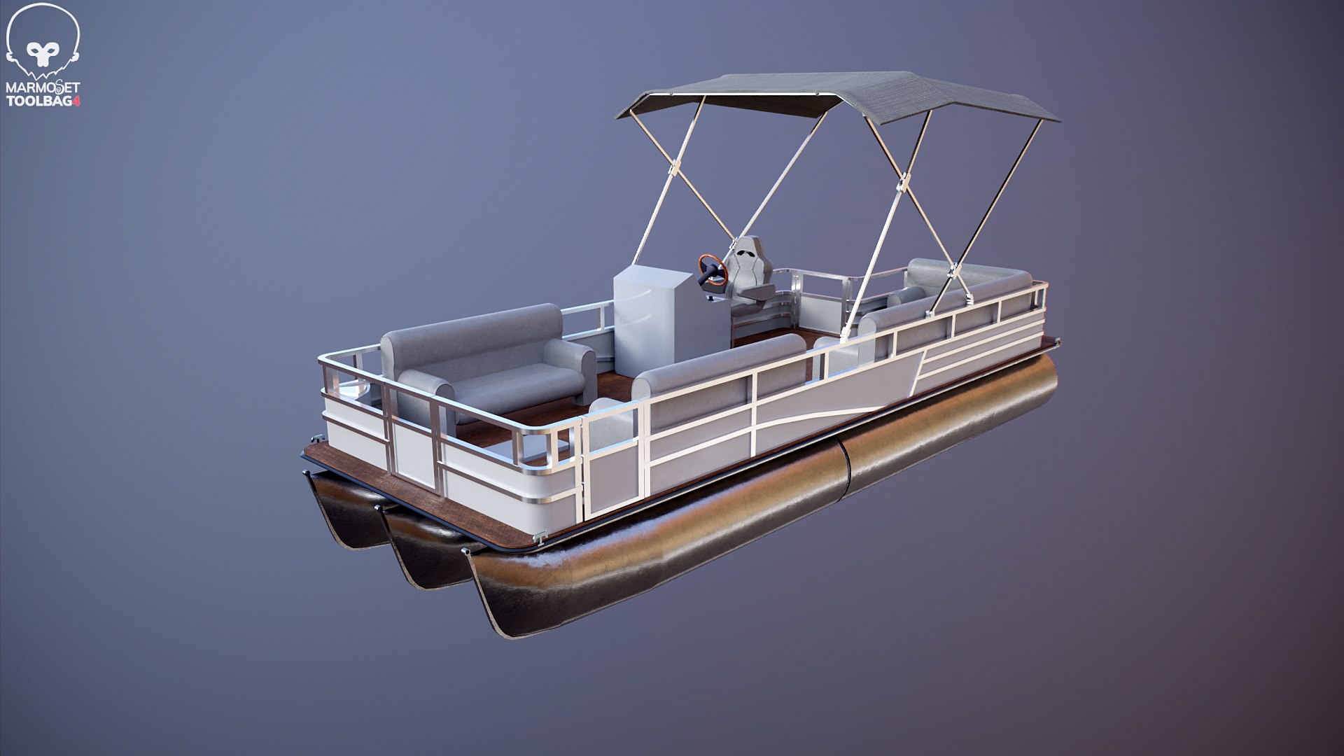 Pontoon Boat Short 3D model - TurboSquid 2181901