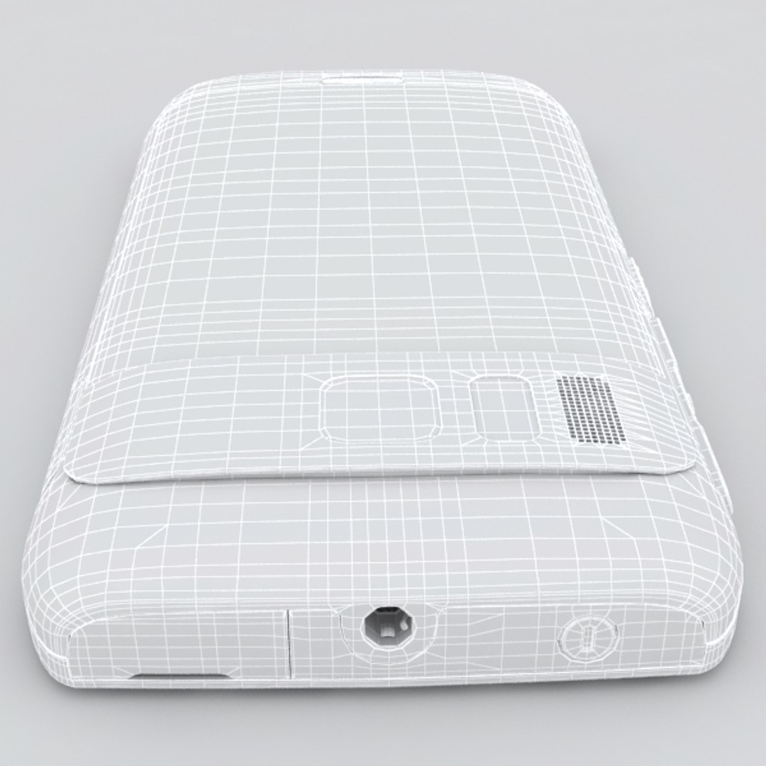 Nokia E6-00 Silver 3d Obj