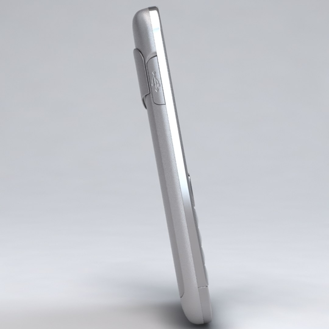 Nokia E6-00 Silver 3d Obj