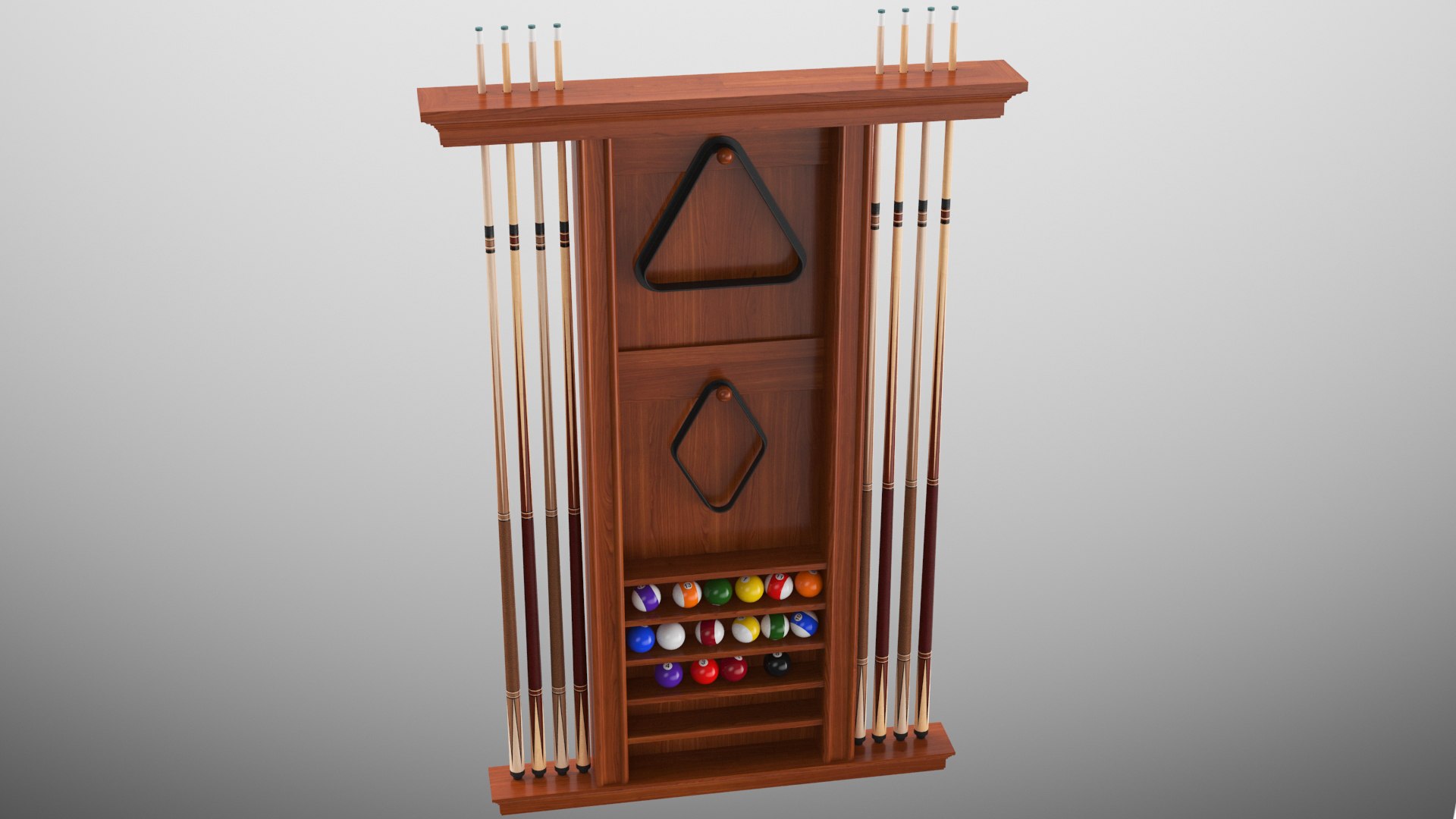 Billiard Rack Set 3D model - TurboSquid 1983288