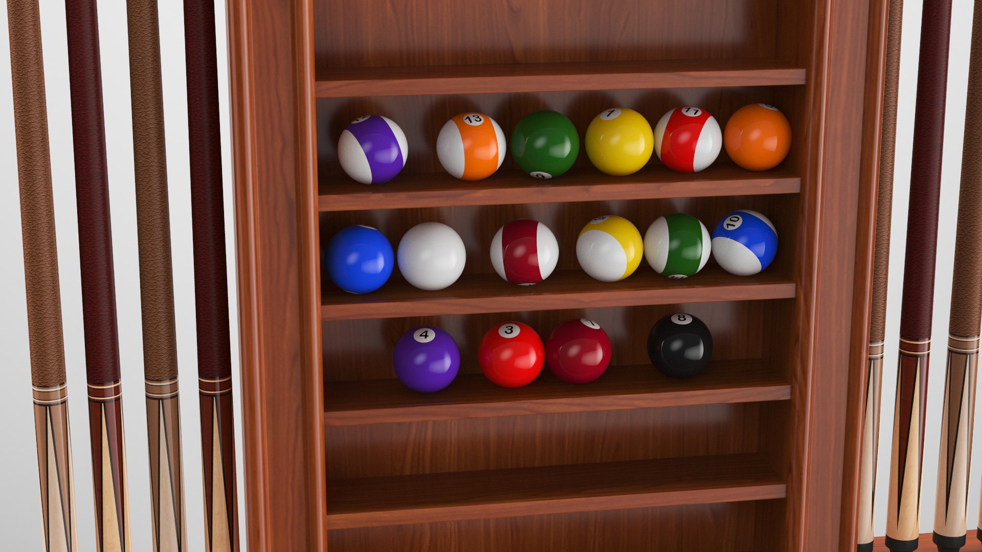 Billiard Rack Set 3D model - TurboSquid 1983288