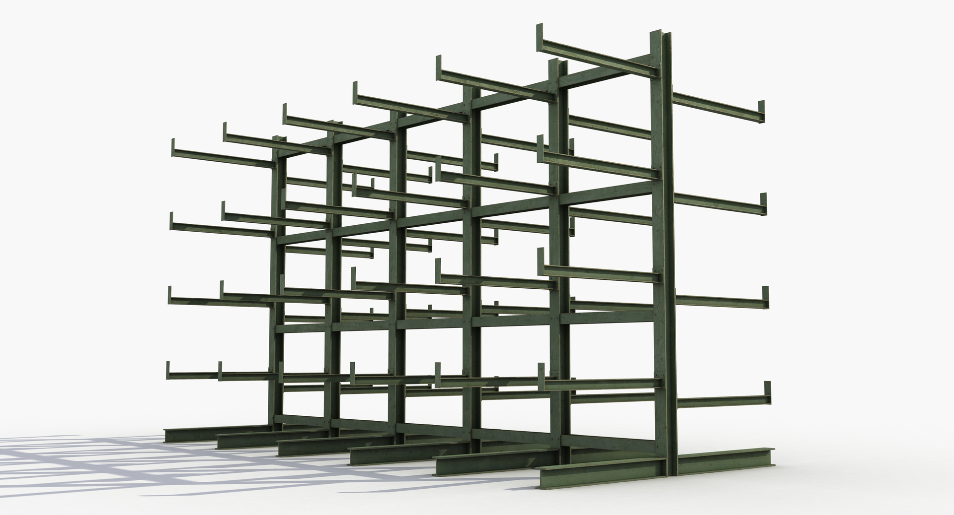 Steel storage rack 3D model - TurboSquid 1624275