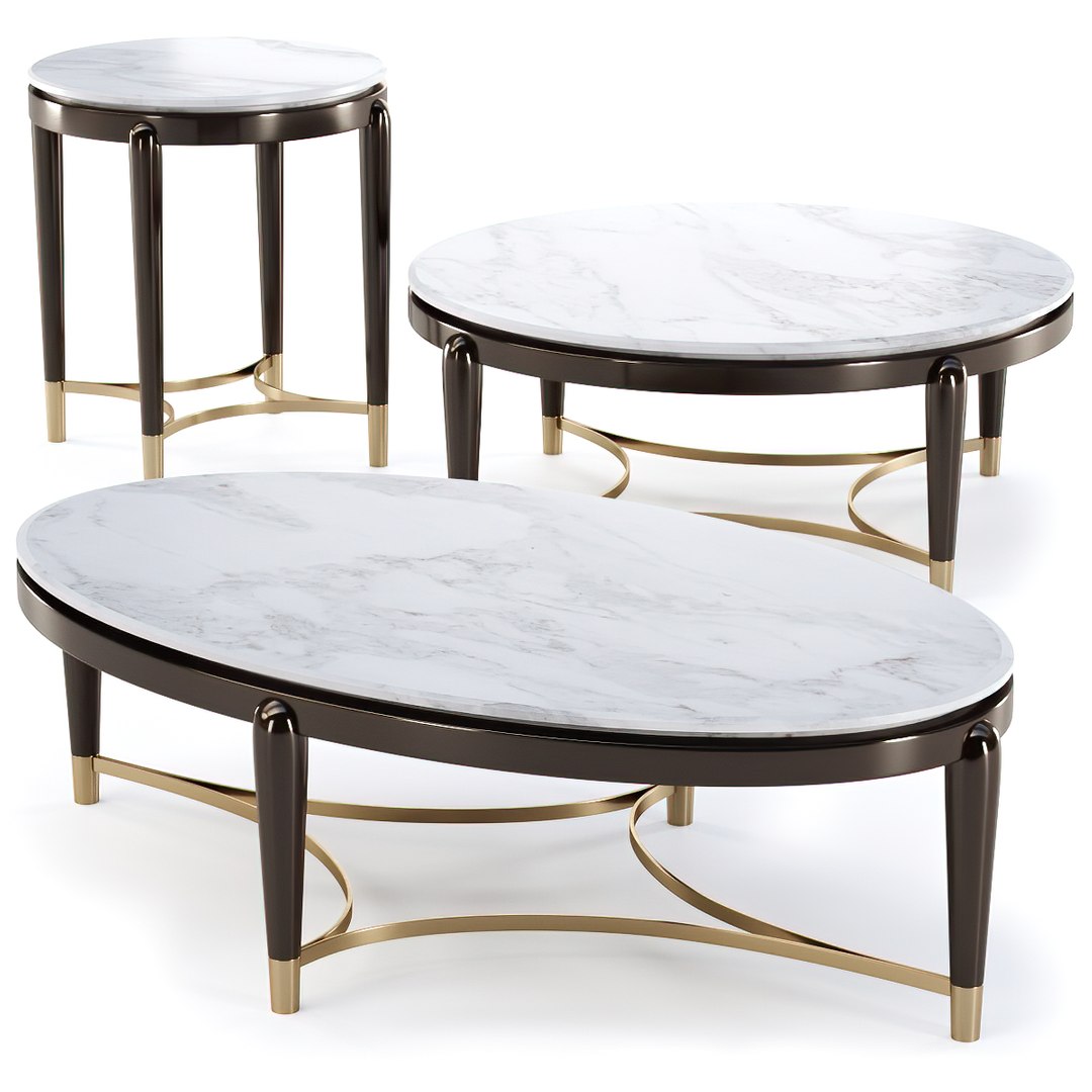 3D Minotti Collezioni Oscar Marble Coffee Tables Model - TurboSquid 1874508