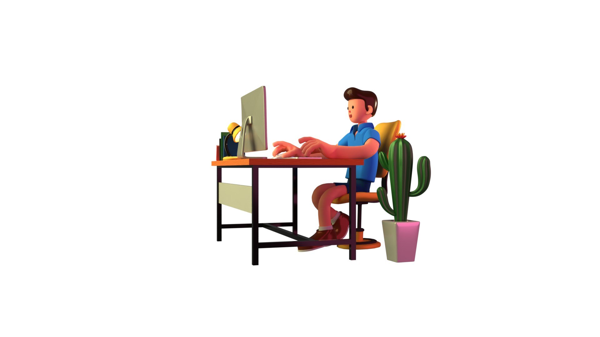 3D Work From Home - TurboSquid 2247579