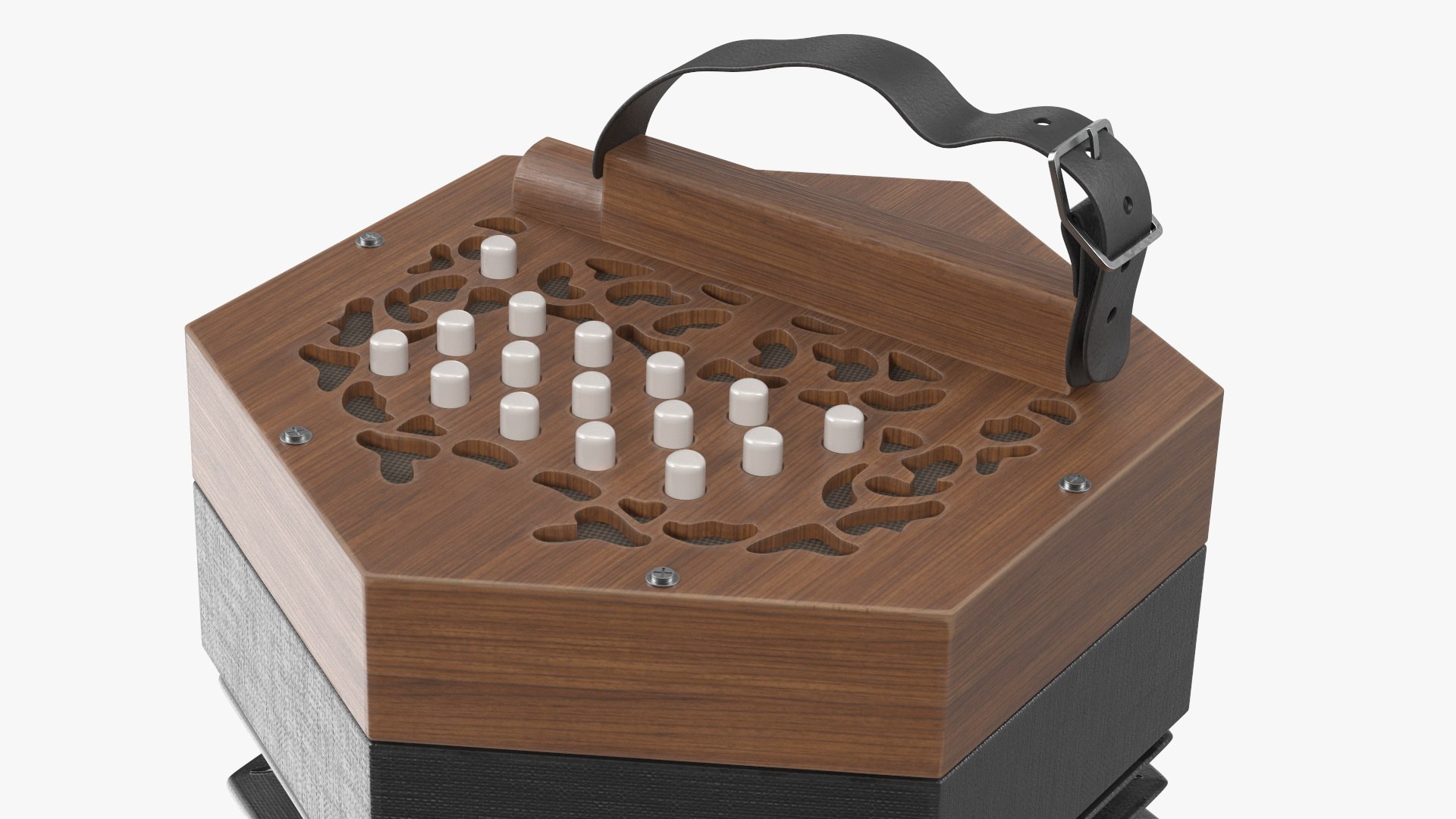 Concertina Musical Instrument Stretched 3D Model - TurboSquid 2419404