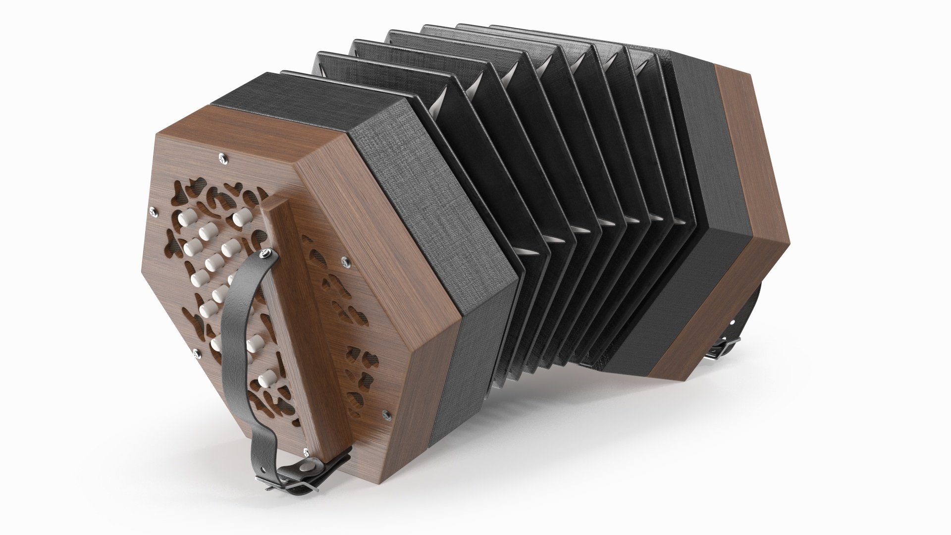 Concertina Musical Instrument Stretched 3D Model - TurboSquid 2419404