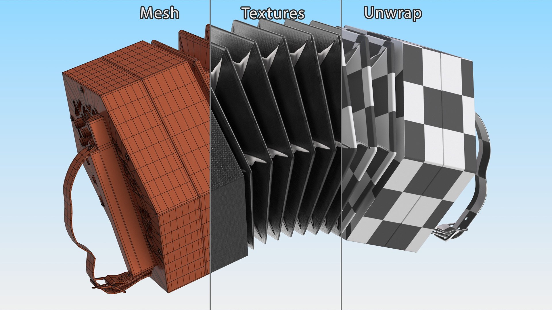 Concertina Musical Instrument Stretched 3D Model - TurboSquid 2419404