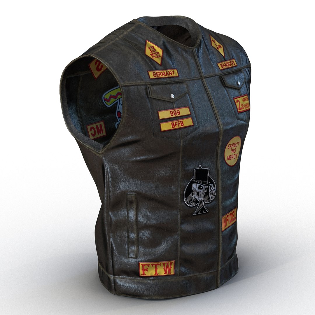 Biker Vest 3d Obj