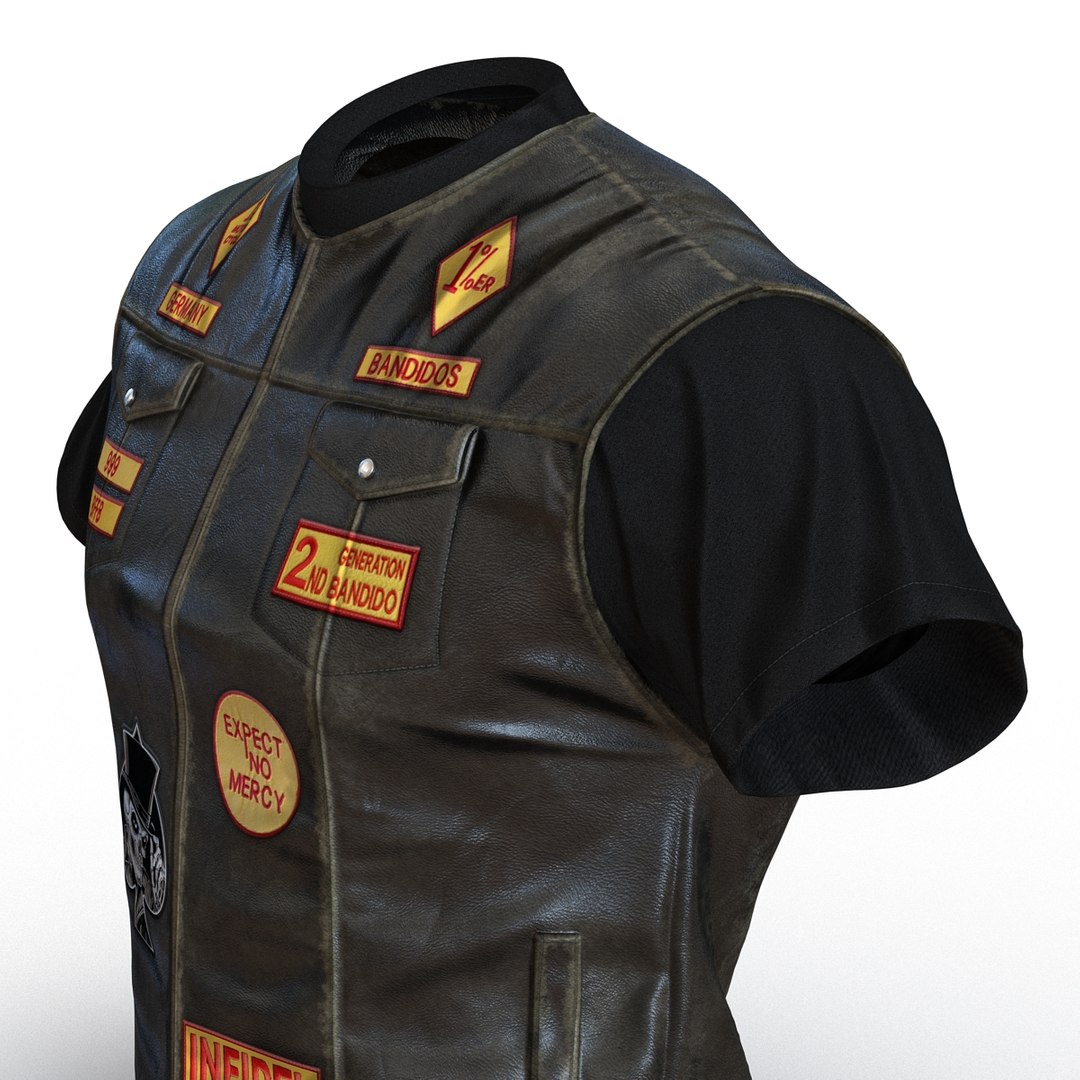 Biker Vest 3d Obj