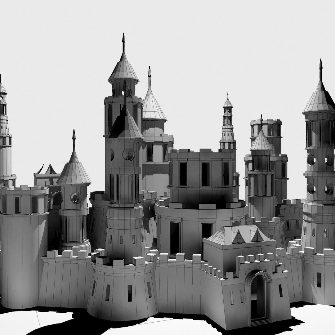 3d model castle medieval