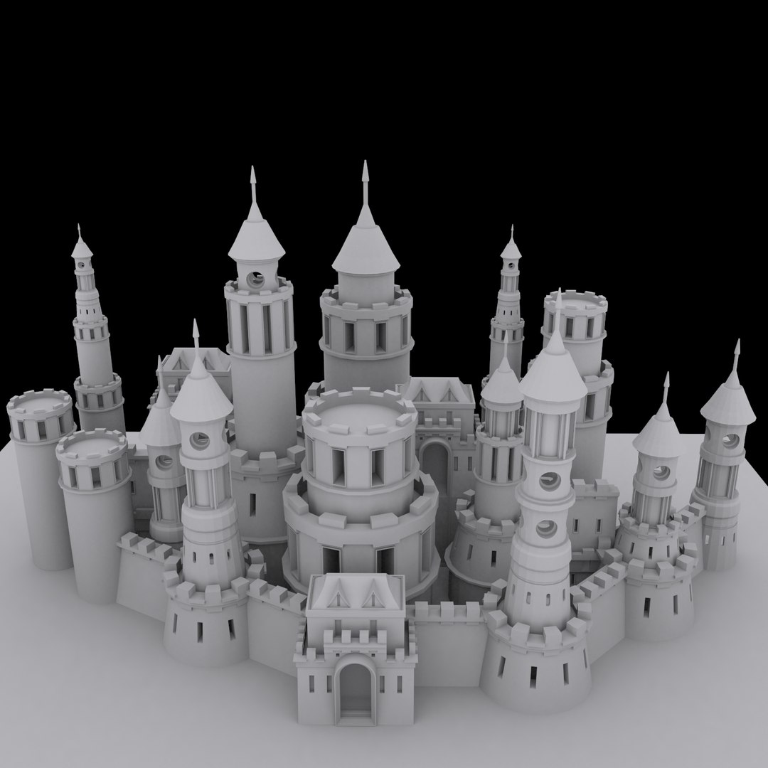 3d model castle medieval