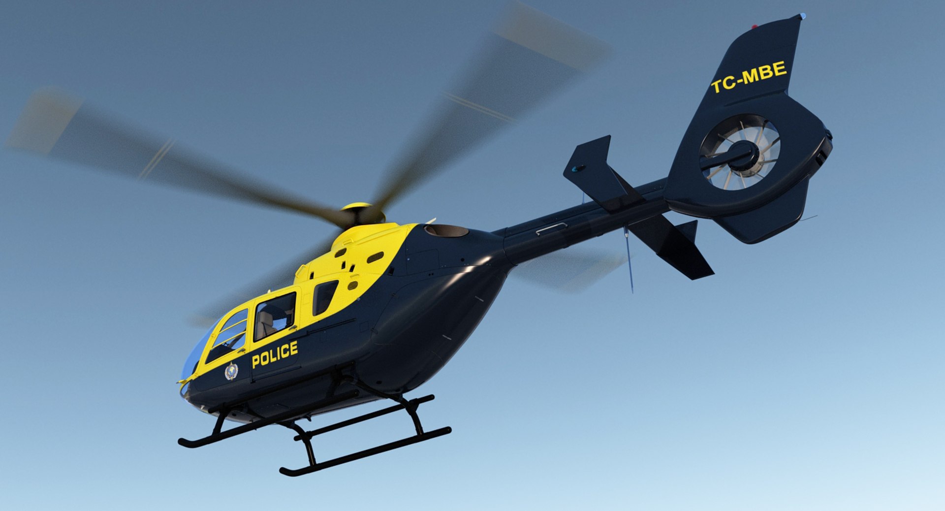 Police Eurocopter Ec-135 Rigged 3D Model - TurboSquid 1157699