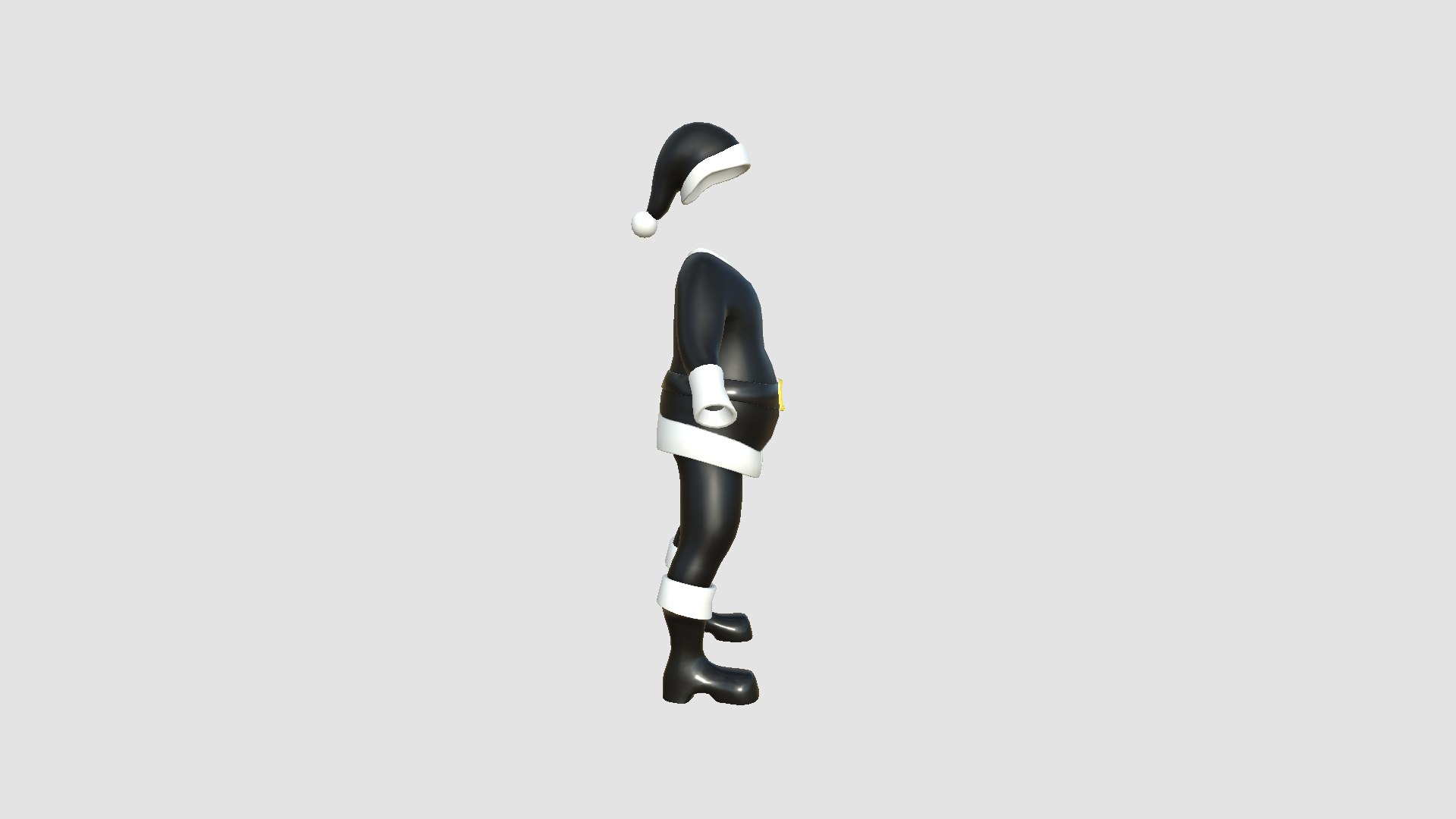 Santa Claus Costume 06 Black Cartoon - Character Design Fashion 3D ...