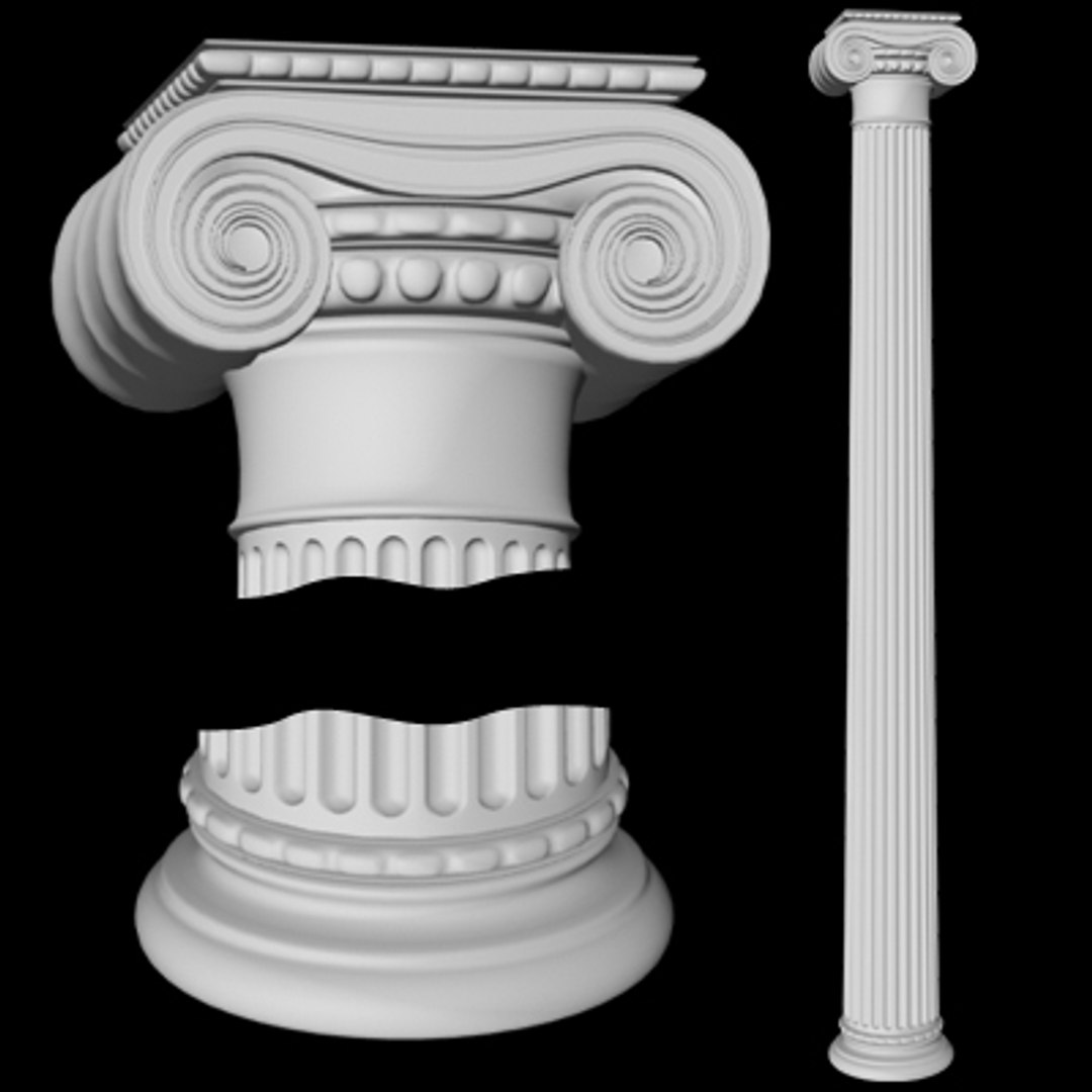 roman ionic classic column 3d model