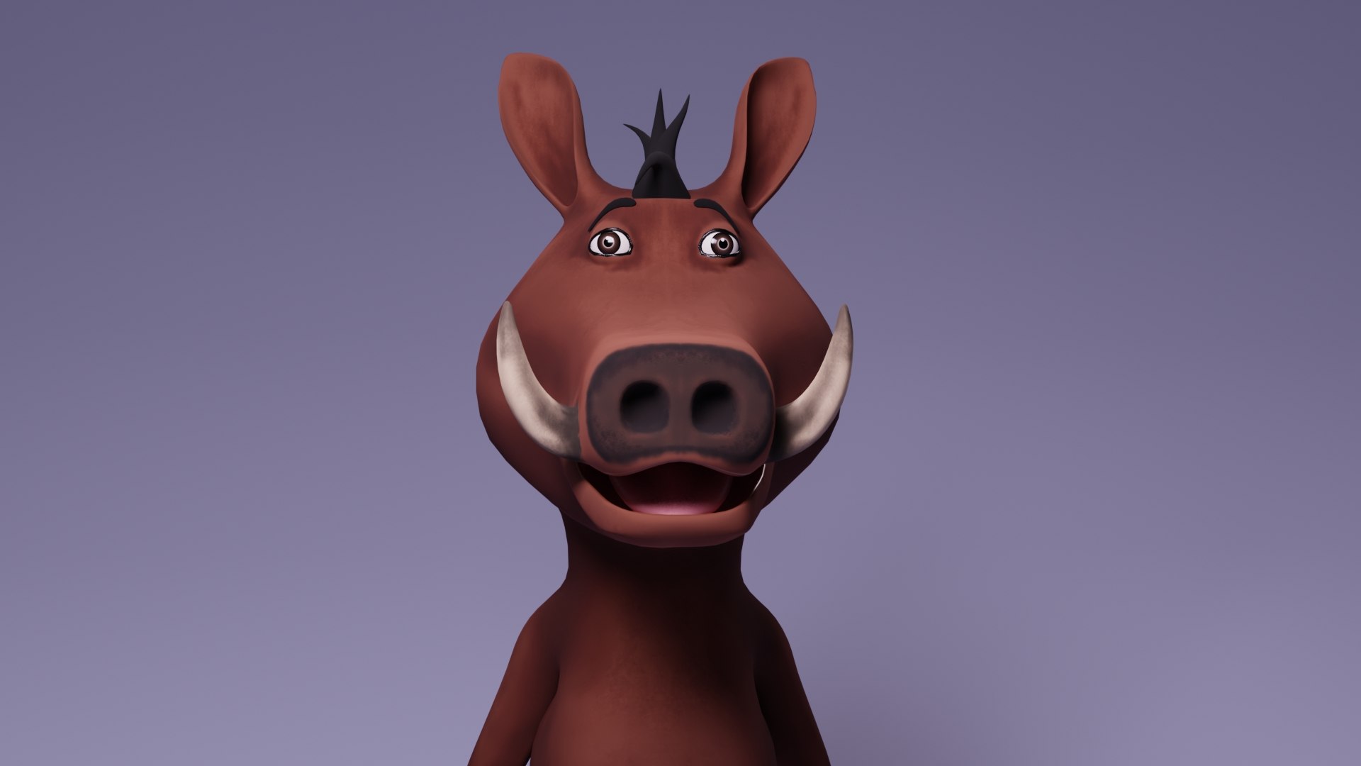 Toon Humanoid Warthog Model - TurboSquid 1774554