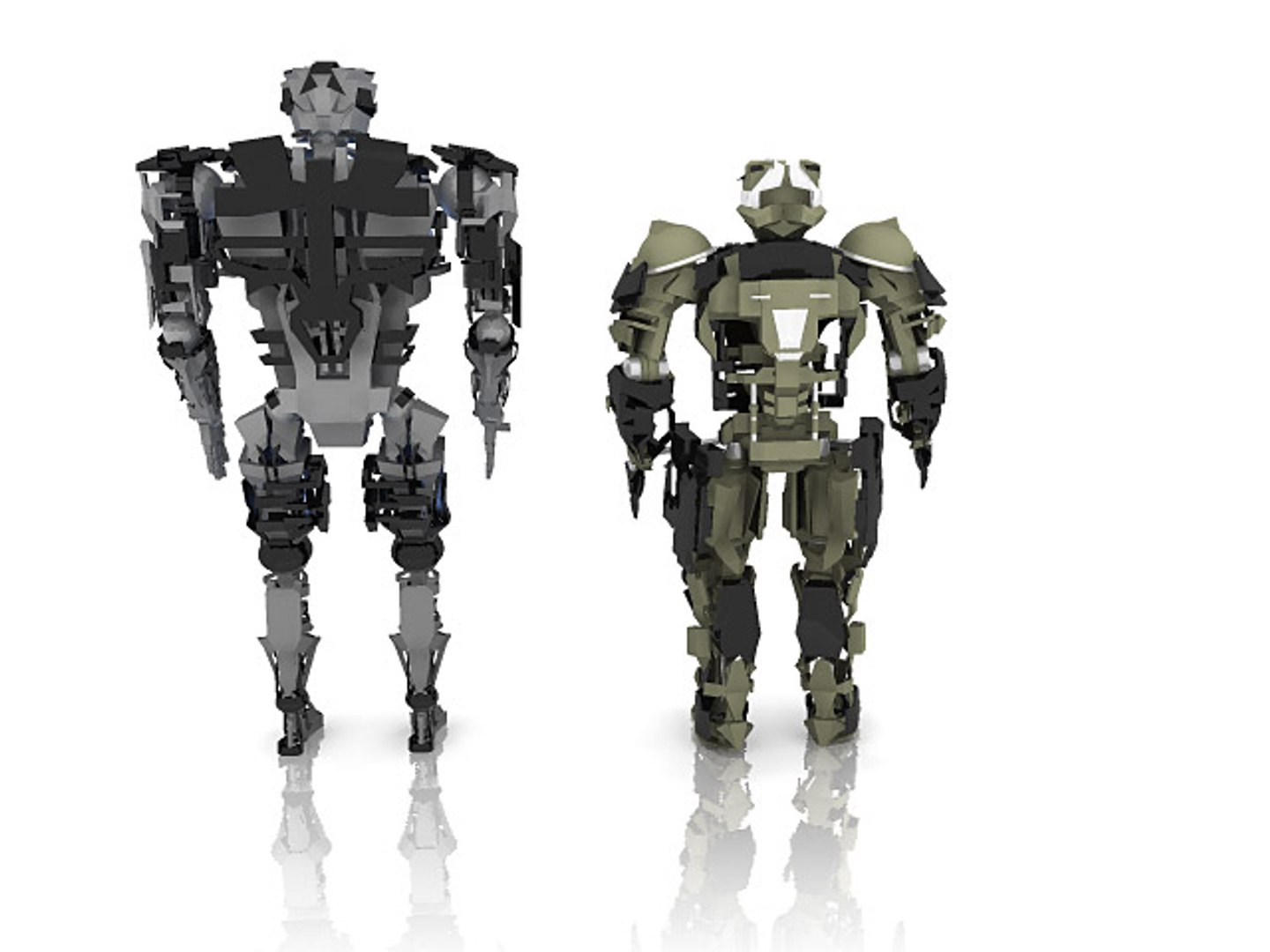 3d model robots skeleton