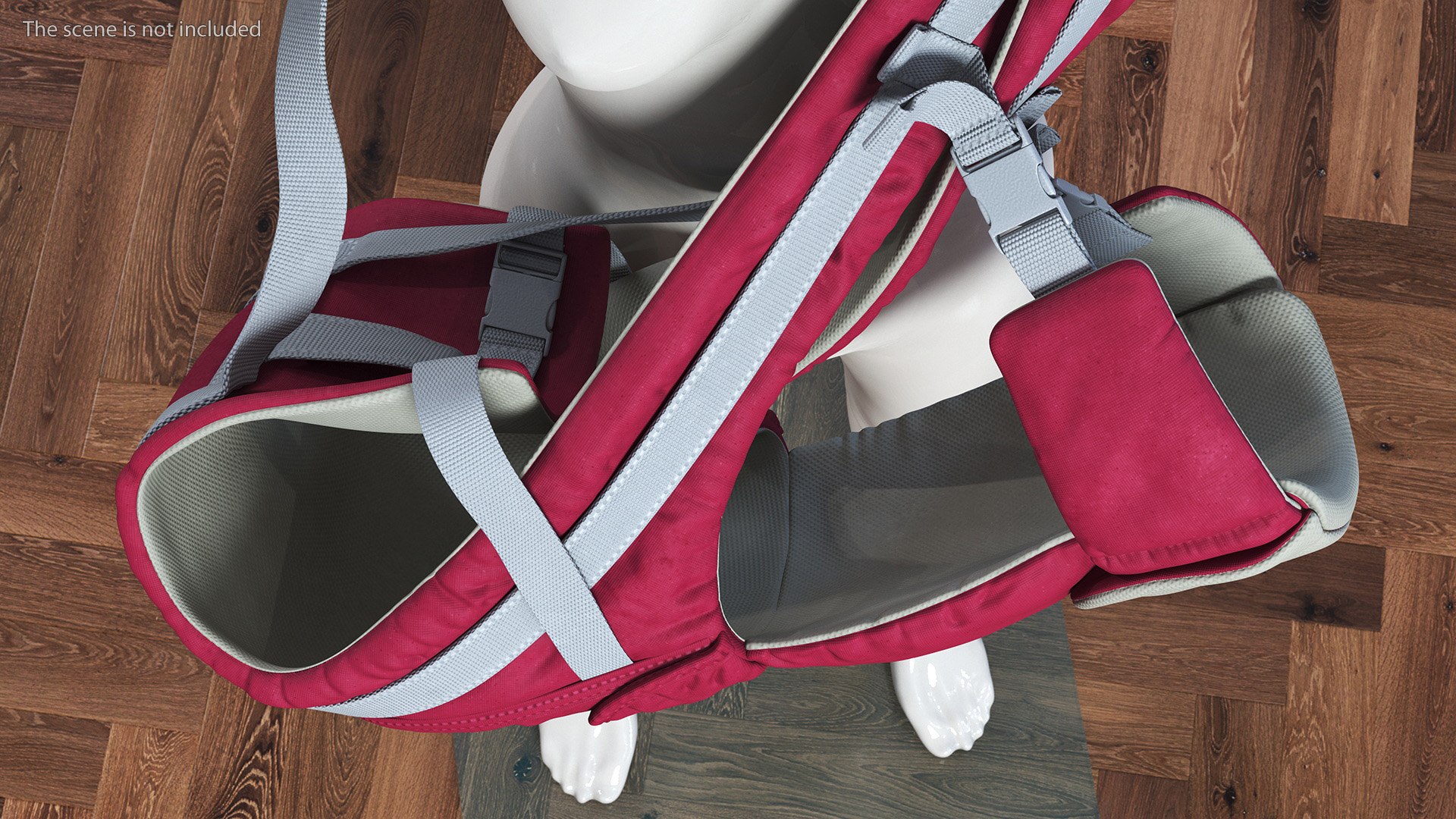 Soft Structured Baby Carrier Pink Lying Position 3D - TurboSquid 2152640