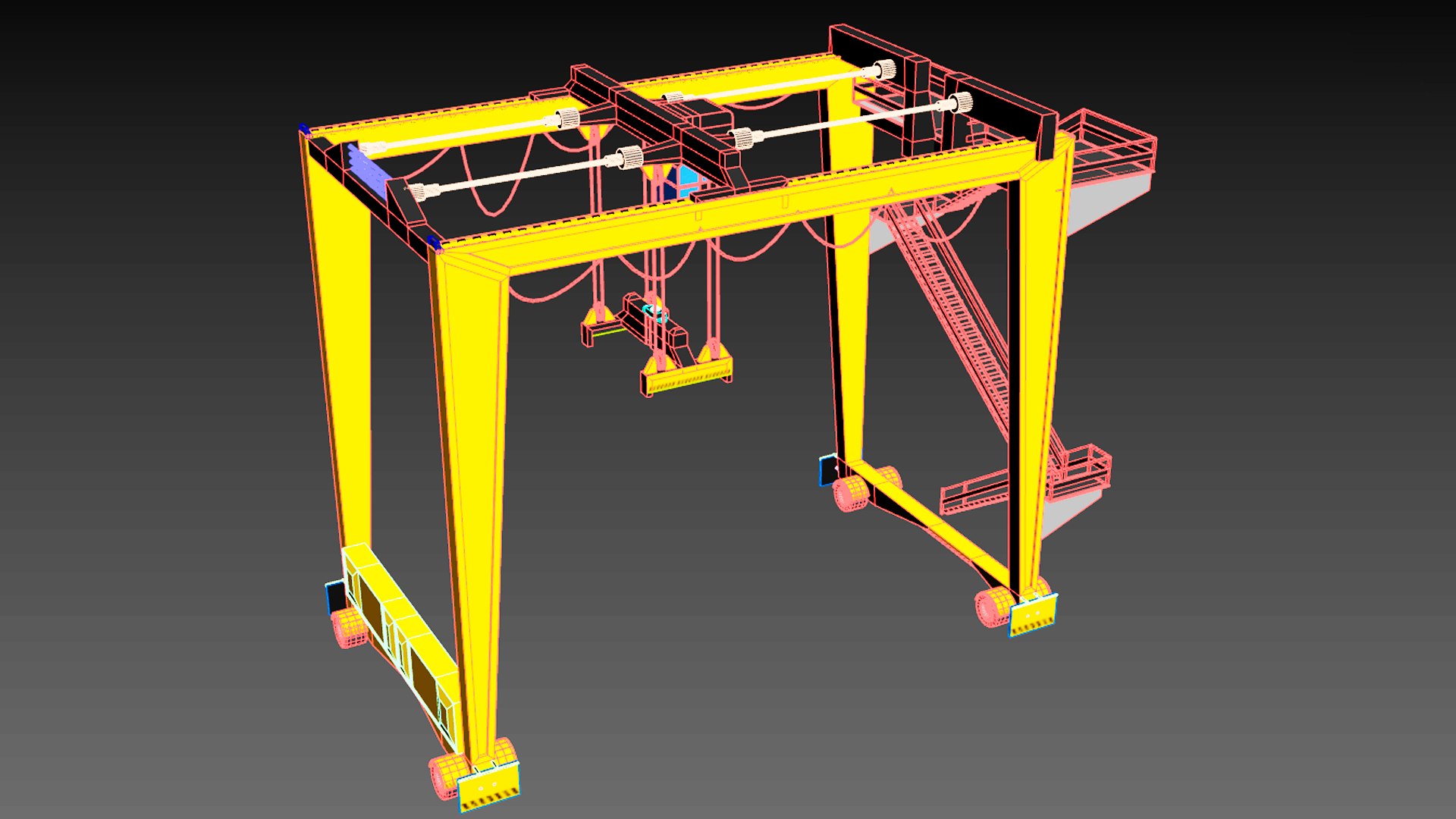 Gantry Crane Harbor Rtg 3D Model - TurboSquid 1580482