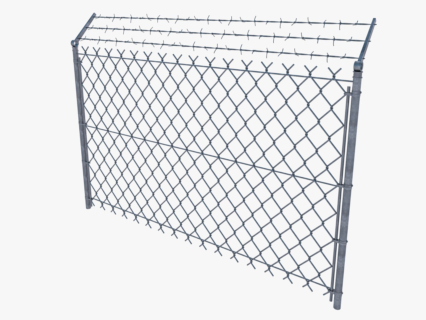 3D Barbed Wire Fence Collection Model - TurboSquid 2116705