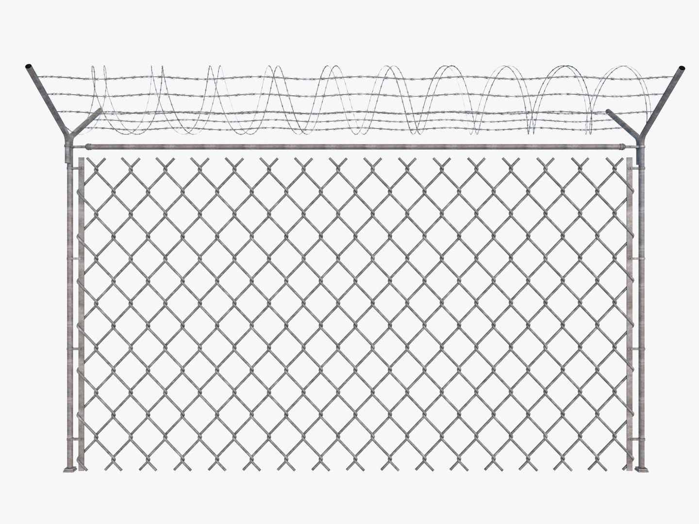 3D Barbed Wire Fence Collection Model - TurboSquid 2116705
