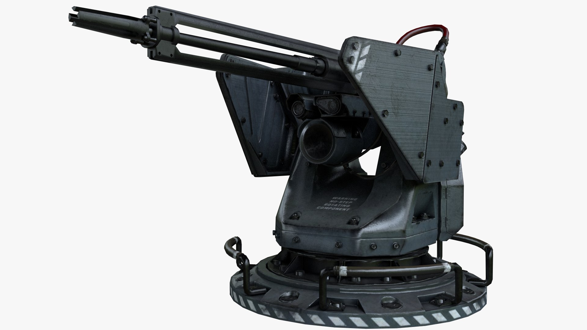 Sci-fi PBR Navy Close-In Defence Machine Gun Weapon System 3D ...