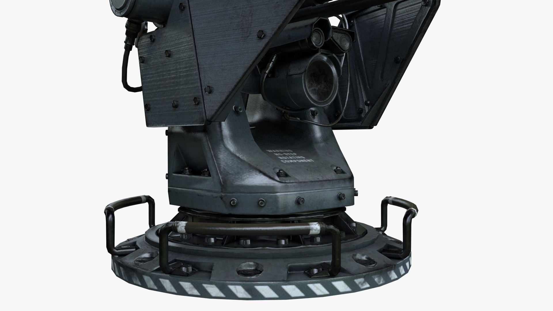 Sci-fi PBR Navy Close-In Defence Machine Gun Weapon System 3D ...