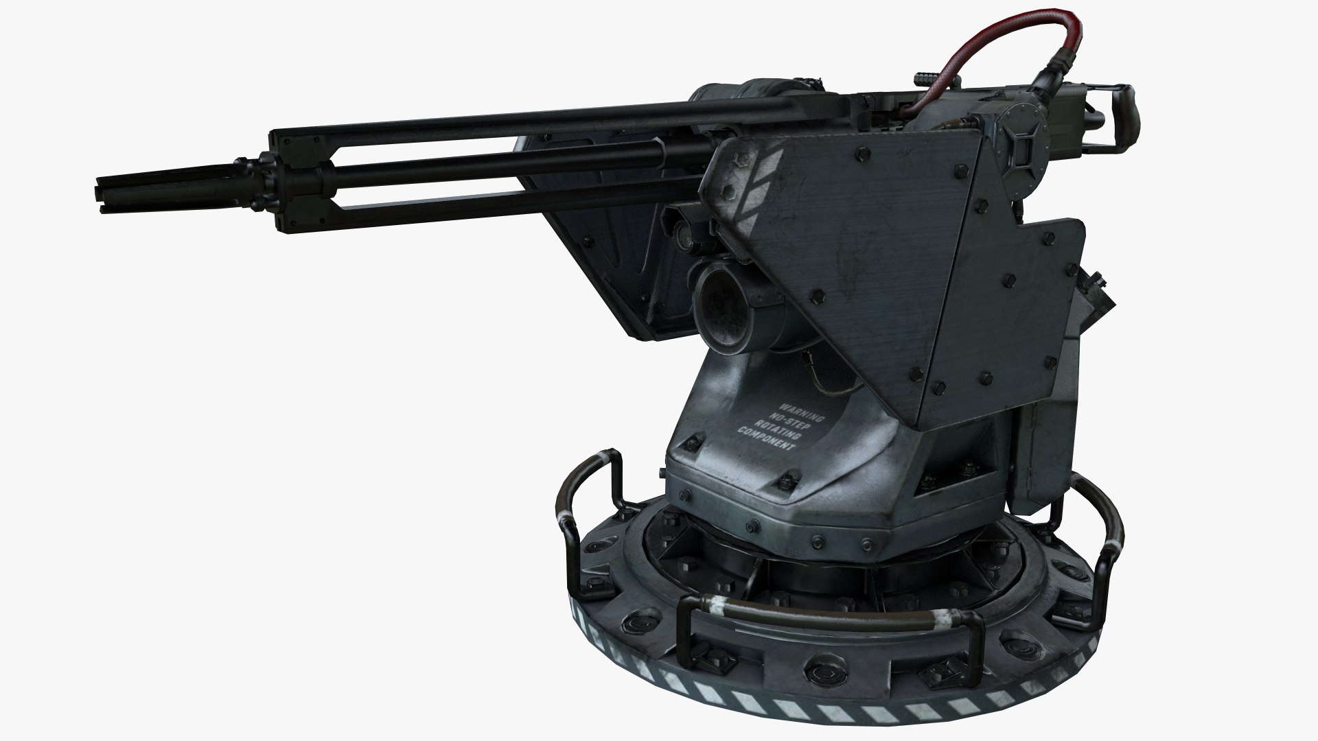 Sci-fi PBR Navy Close-In Defence Machine Gun Weapon System 3D ...
